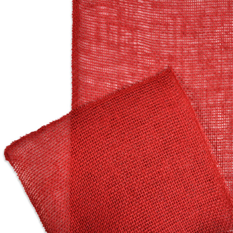 9" Red Burlap Ribbon - 10 Yards | OnlineFabricStore