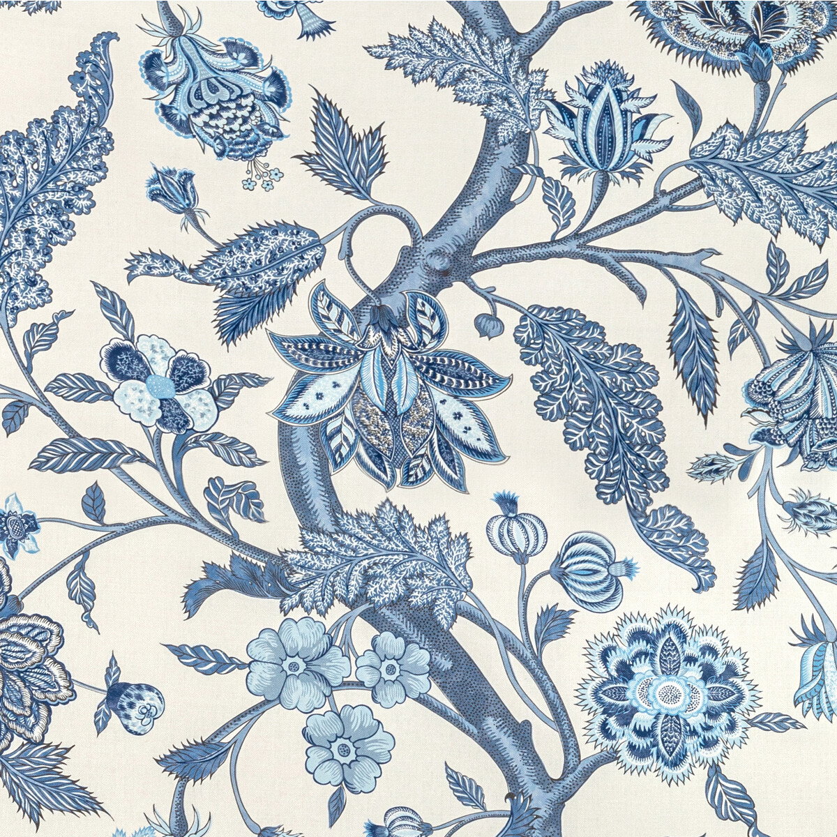 Lee Jofa Palampore Print Delft Fabric | OnlineFabricStore