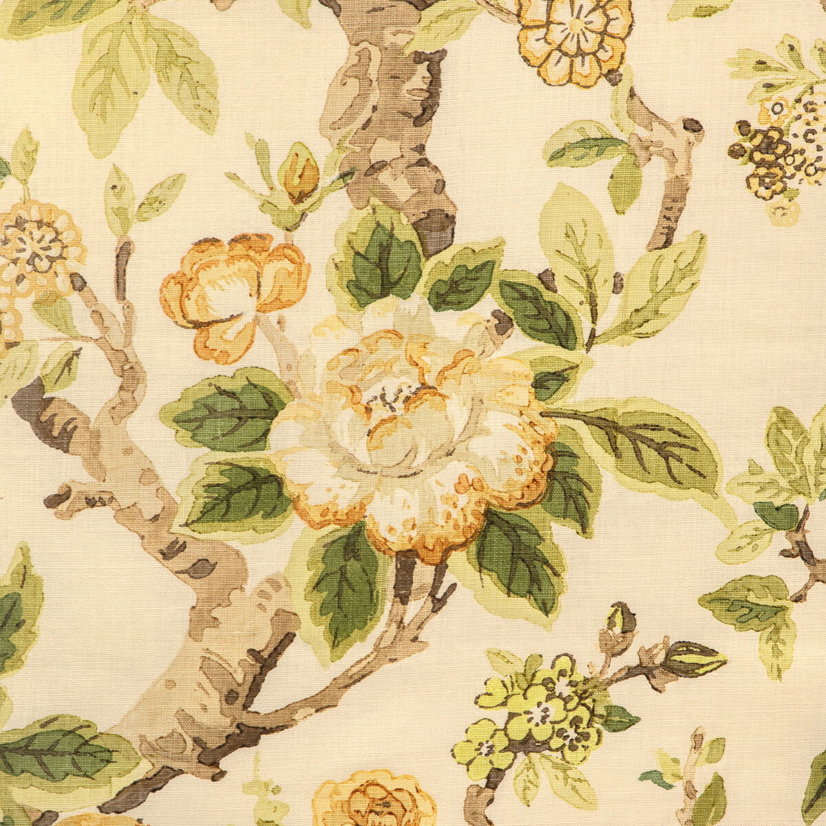 Lee Jofa Tara Magnolia Gold Fabric | OnlineFabricStore