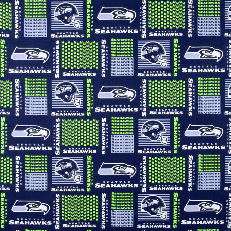 Fabric Traditions Seattle Seahawks Patchwork NFL Cotton Fabric ...