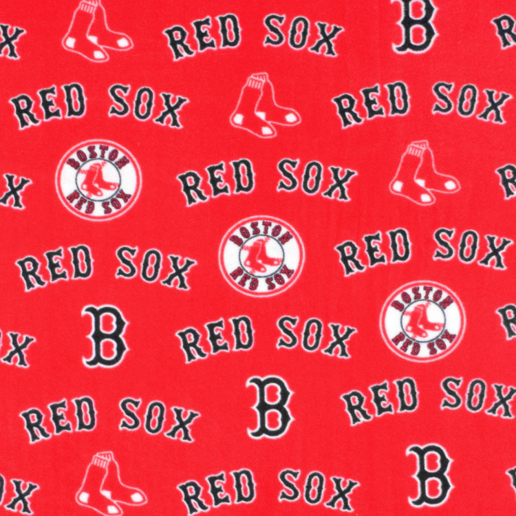 Fabric Traditions Boston Red Sox Red MLB Fleece Fabric | OnlineFabricStore