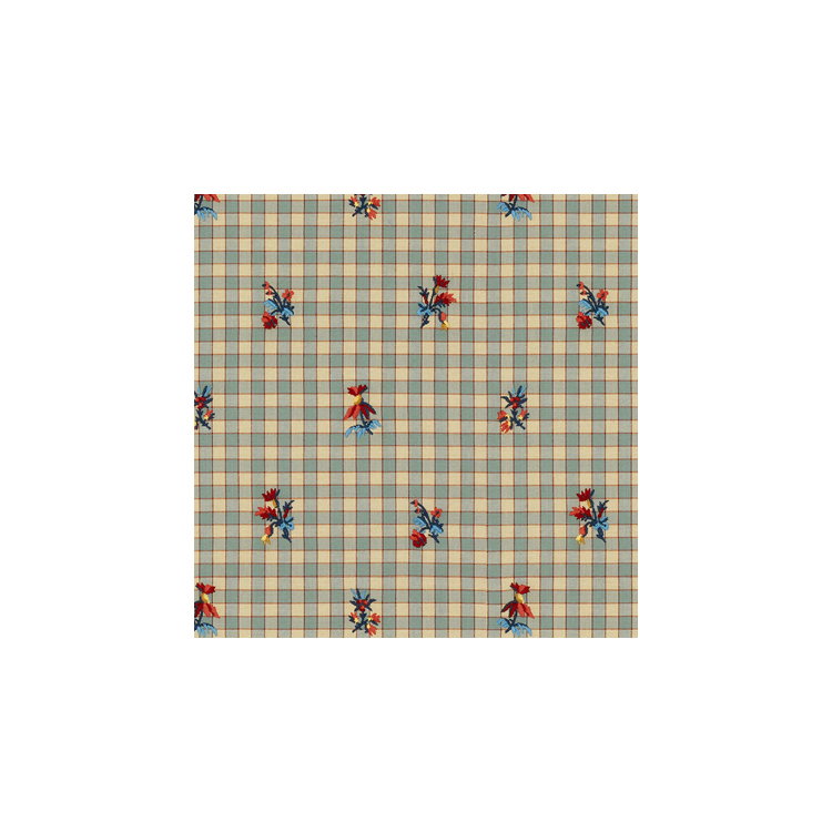Brunschwig & Fils La Seyne Fleuri Stone Blue Fabric | OnlineFabricStore