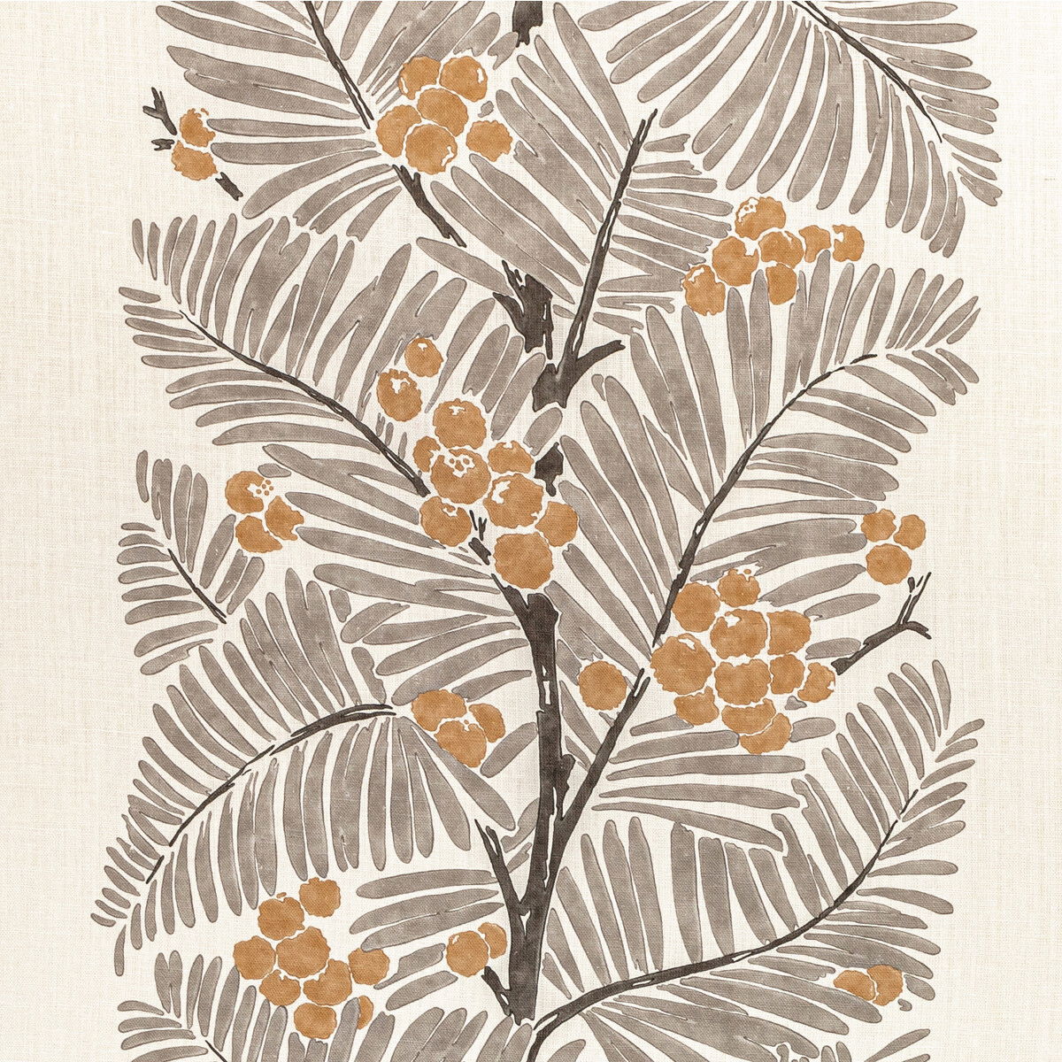 Brunschwig & Fils Palmar Print Stone Fabric | OnlineFabricStore