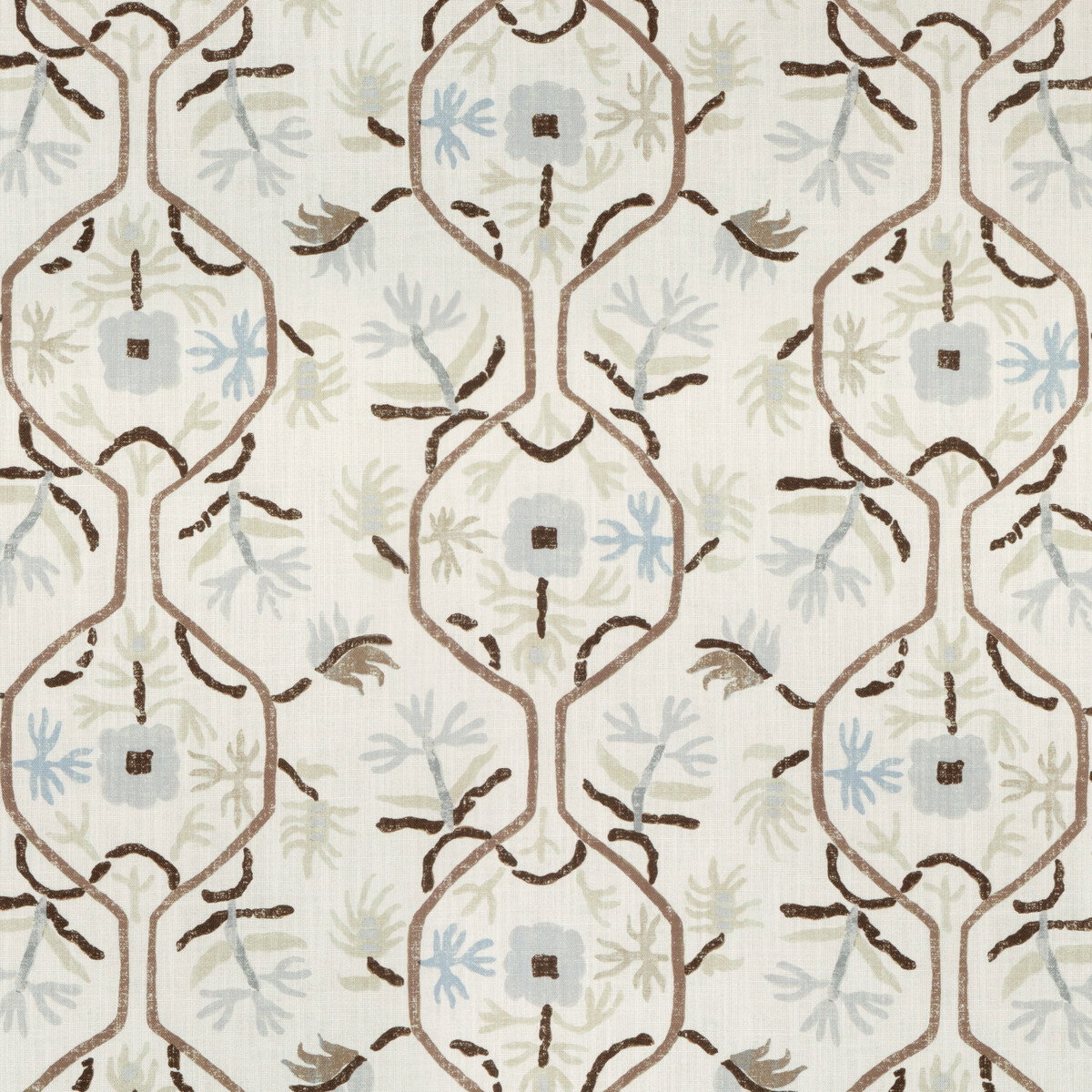 Brunschwig & Fils Le Jasmin Print Pumice Fabric | OnlineFabricStore