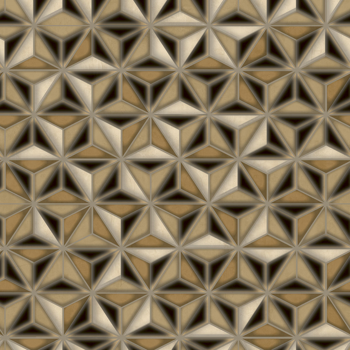 Seabrook Designs Einstein Geometric Metallic Gold & Black Wallpaper ...