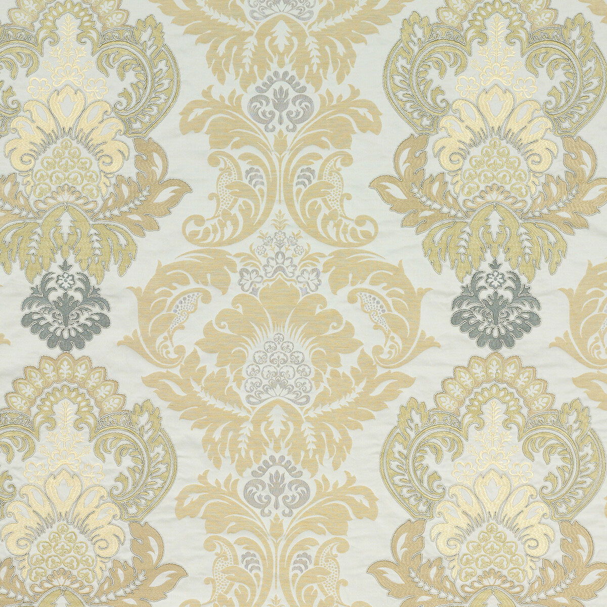 GP & J Baker Waterford Damask Bronze/Natural Fabric | OnlineFabricStore