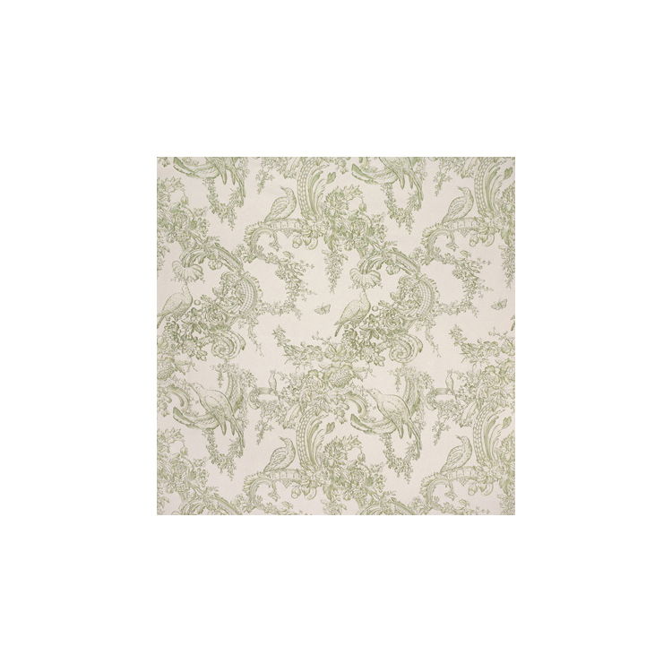 Brunschwig & Fils Rocaille Floral Cotton Print Moss Fabric ...
