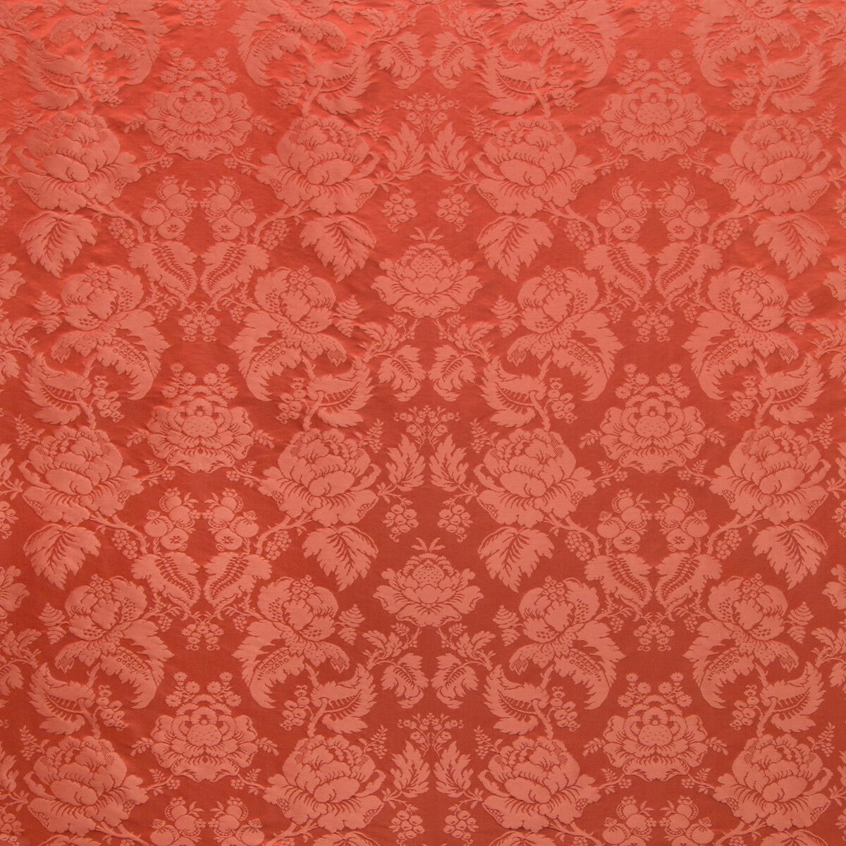 Brunschwig & Fils Moulins Damask Pepper Red Fabric | OnlineFabricStore