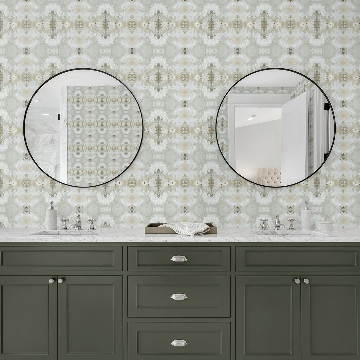 Daisy Bennett Kaleidoscope Grey Wallpaper | OnlineFabricStore