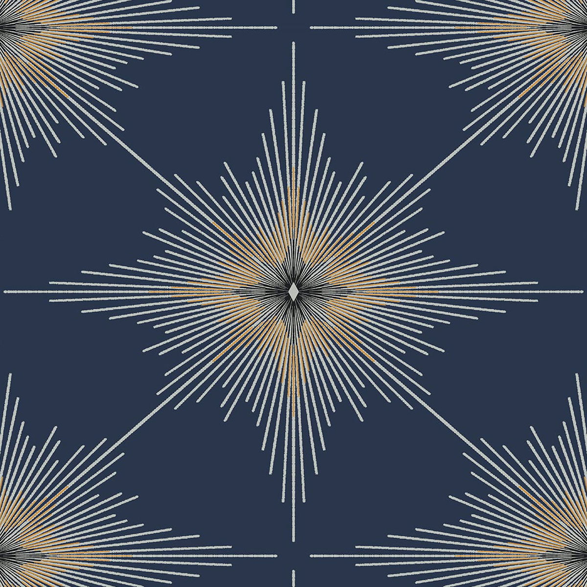 Seabrook Designs North Star Navy Blue Wallpaper | OnlineFabricStore