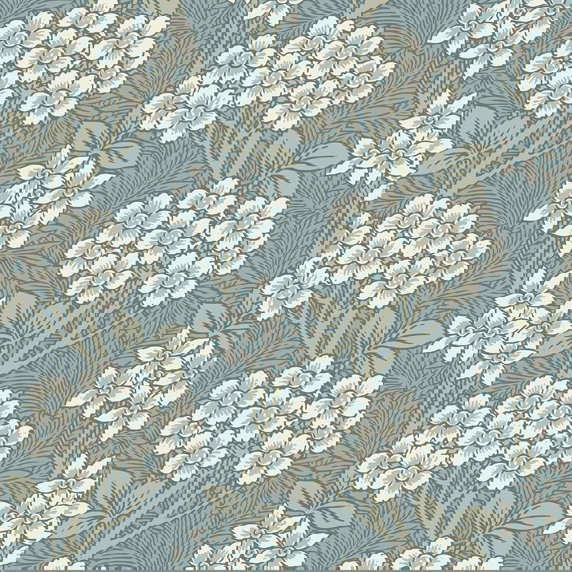 Seabrook Designs Floral Vine Stream Blue & Sage Wallpaper ...
