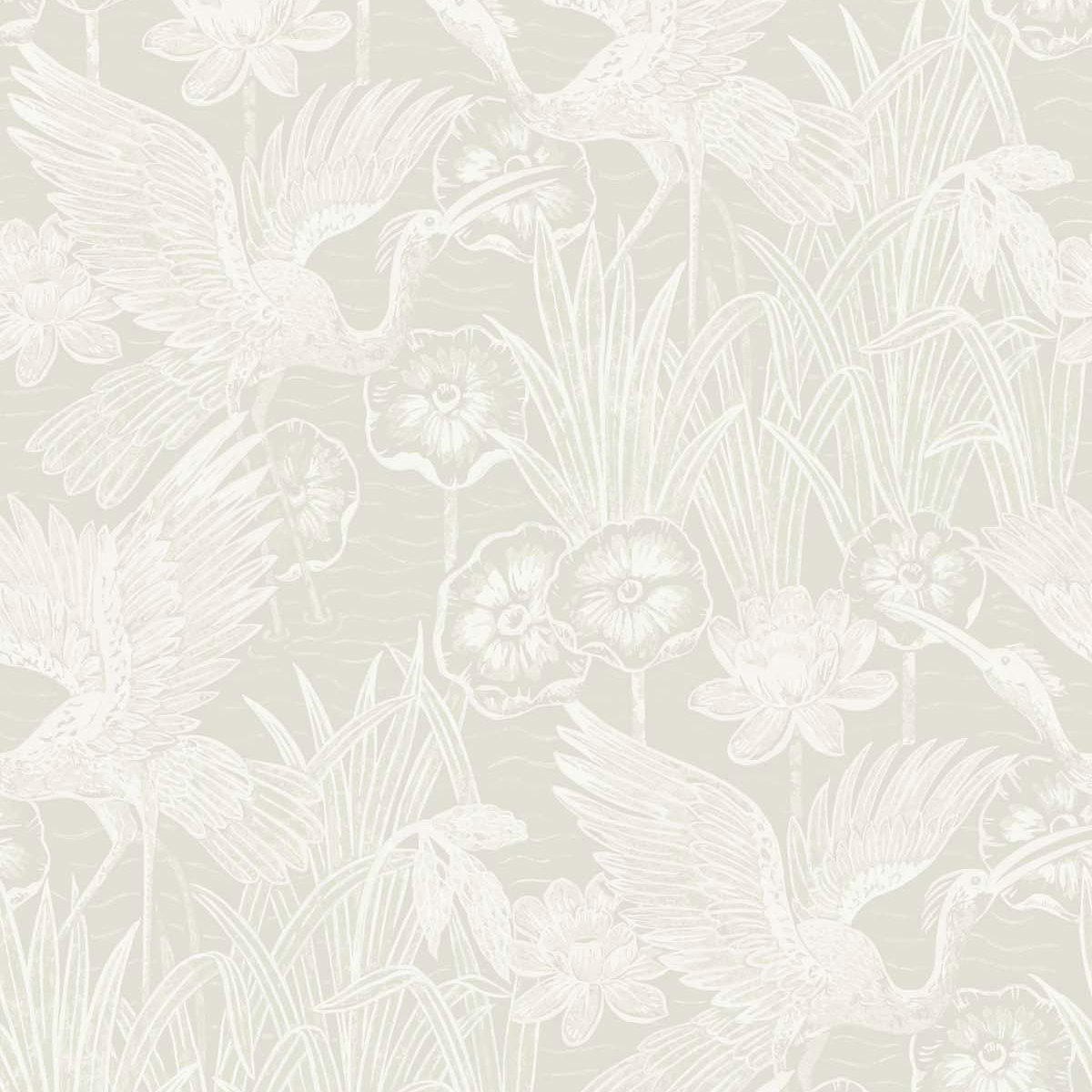 Seabrook Designs Marsh Cranes Daylight Wallpaper | OnlineFabricStore