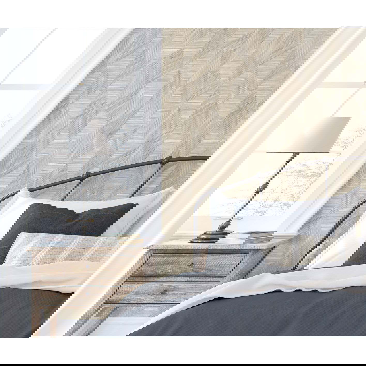 Seabrook Designs Diamond Inlay Sandy Wallpaper | OnlineFabricStore