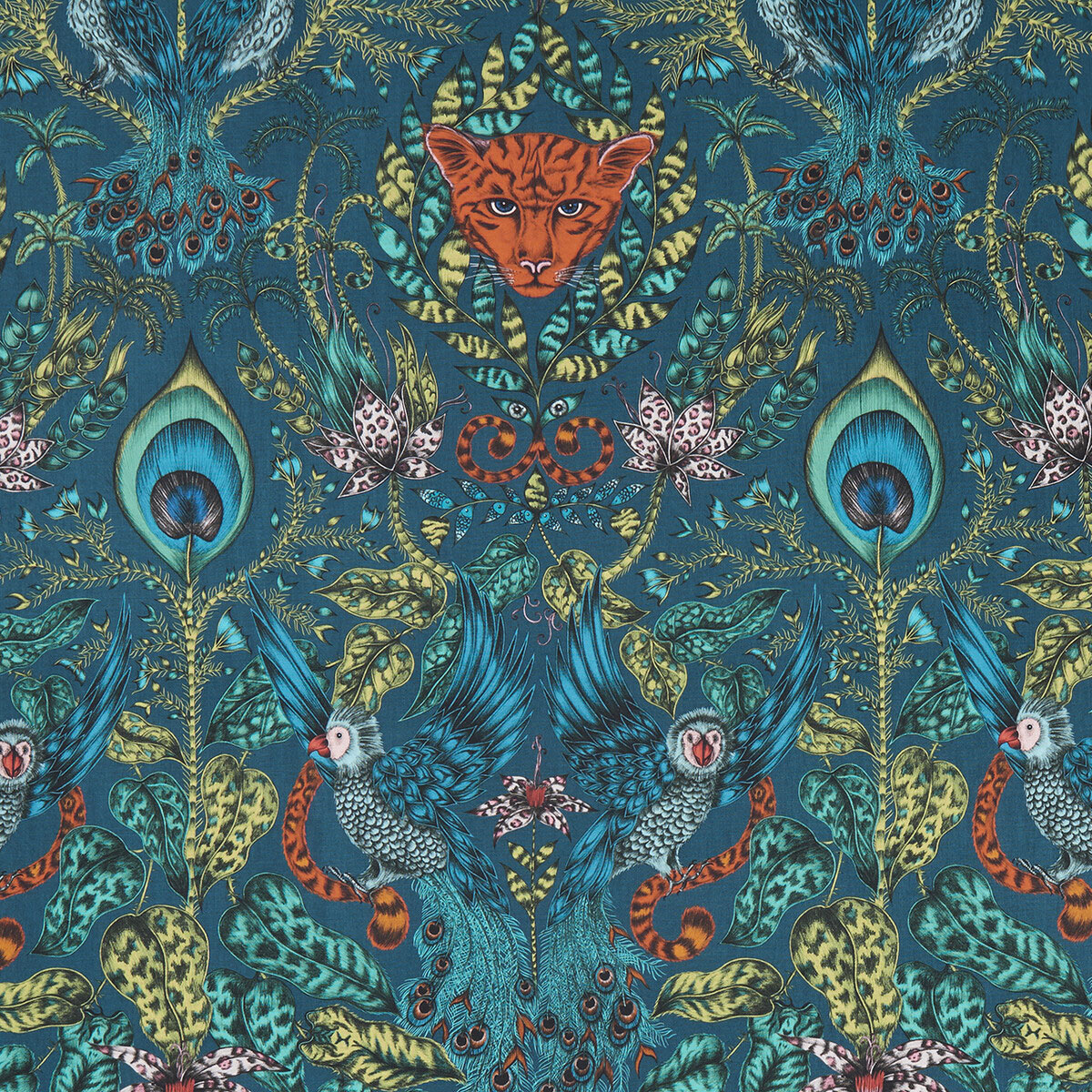 Clarke & Clarke Amazon Navy Fabric | OnlineFabricStore