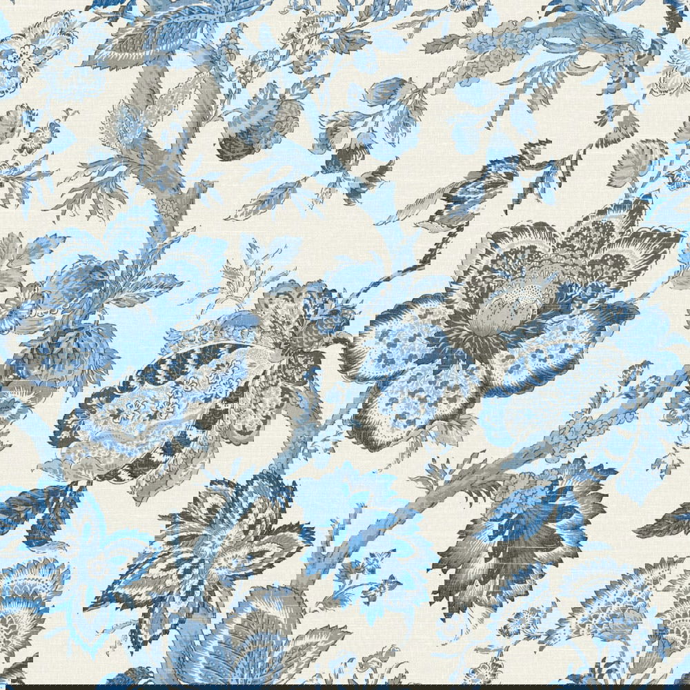 Seabrook Designs Bernadette Linen French Blue Fabric | OnlineFabricStore