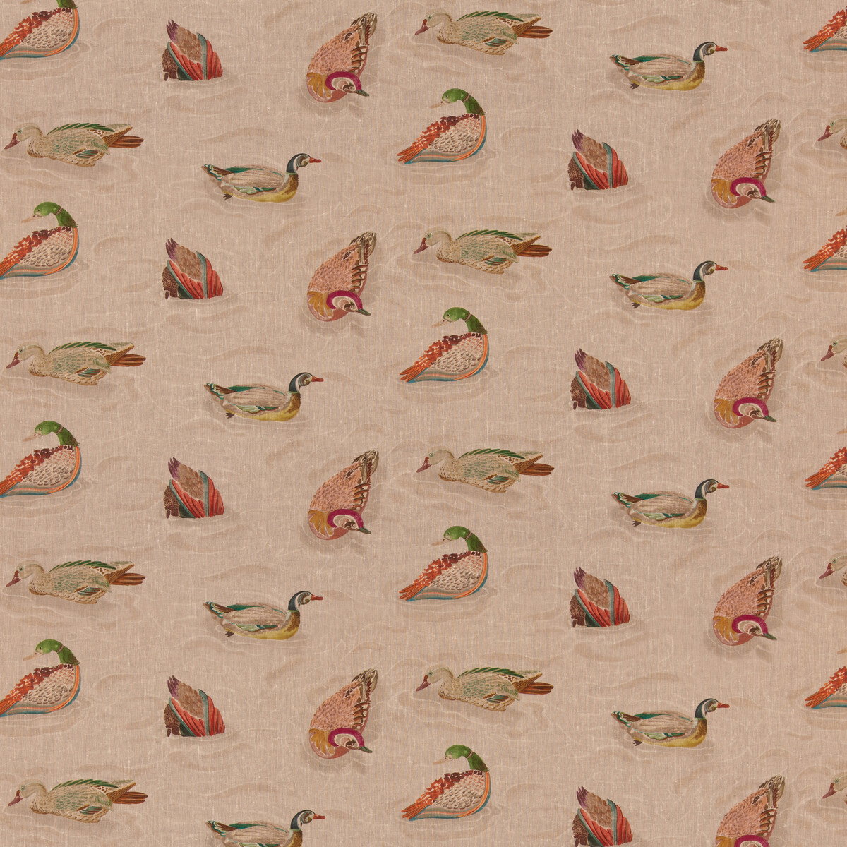 Mulberry Duck Pond Jewel Fabric | OnlineFabricStore