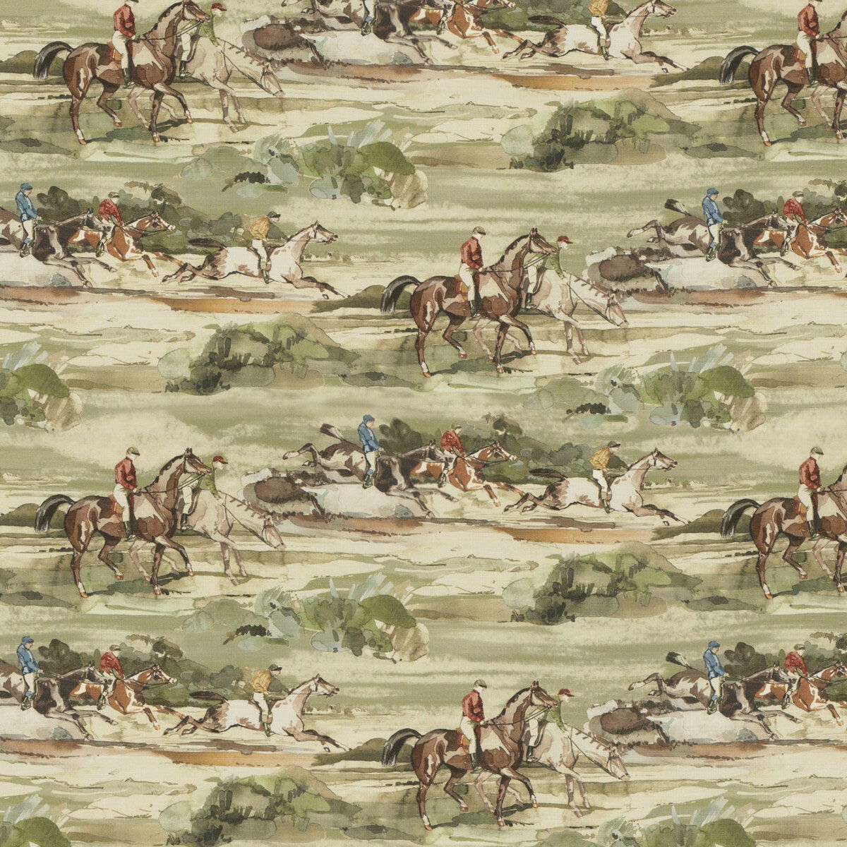Mulberry Morning Gallop Linen Antique Fabric | OnlineFabricStore