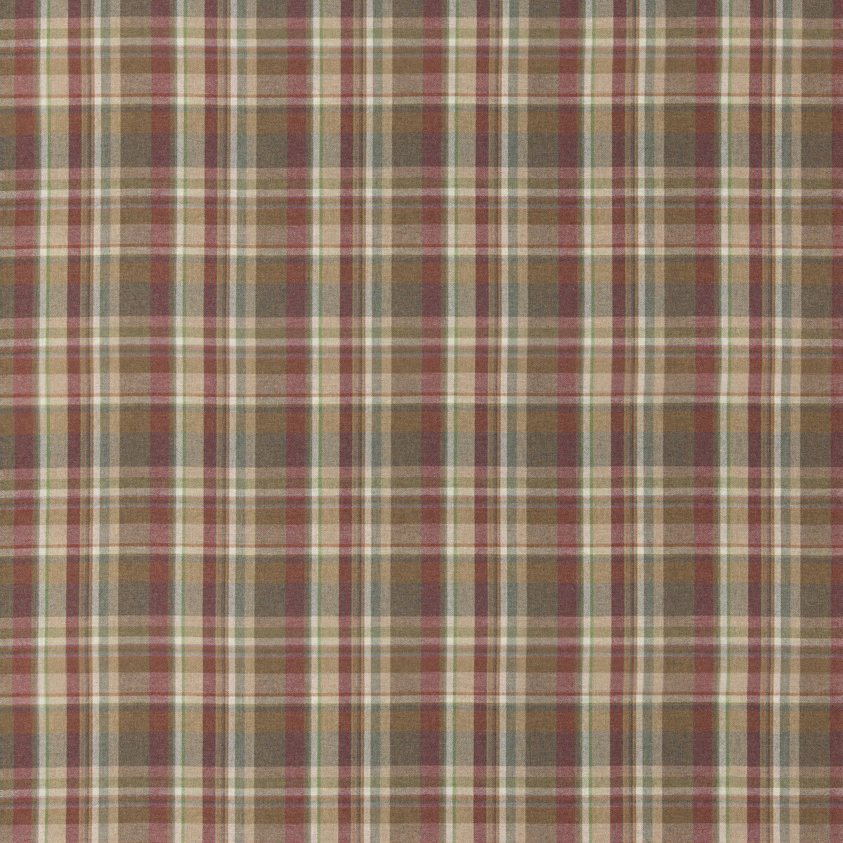 Mulberry Lindisfarne Plaid Red/Gold Fabric | OnlineFabricStore