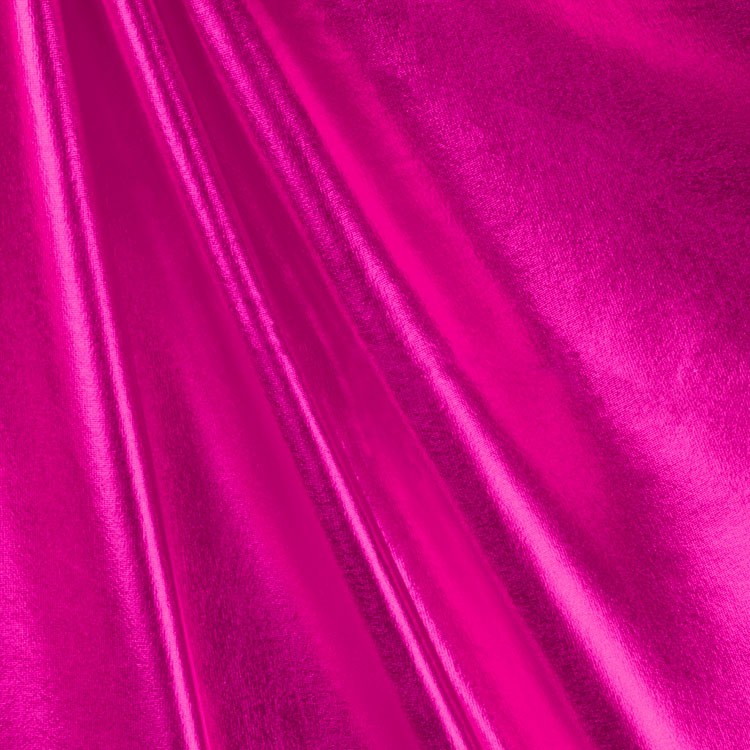 Fuchsia Foil Metallic Spandex Fabric | OnlineFabricStore