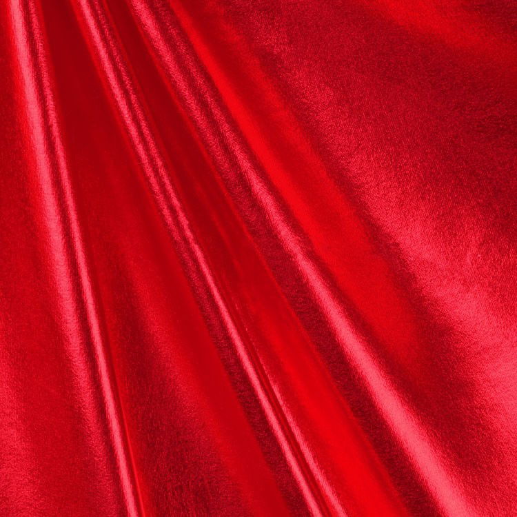 Red Foil Metallic Spandex Fabric | OnlineFabricStore