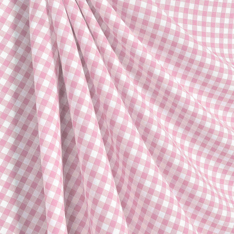 1/4" Pink Gingham Fabric | OnlineFabricStore