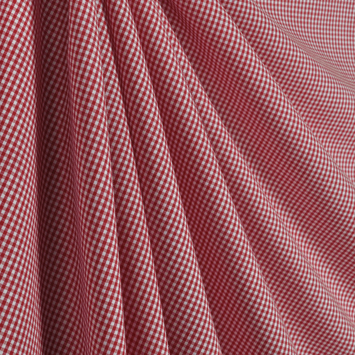 1/16" Red Gingham Fabric | OnlineFabricStore