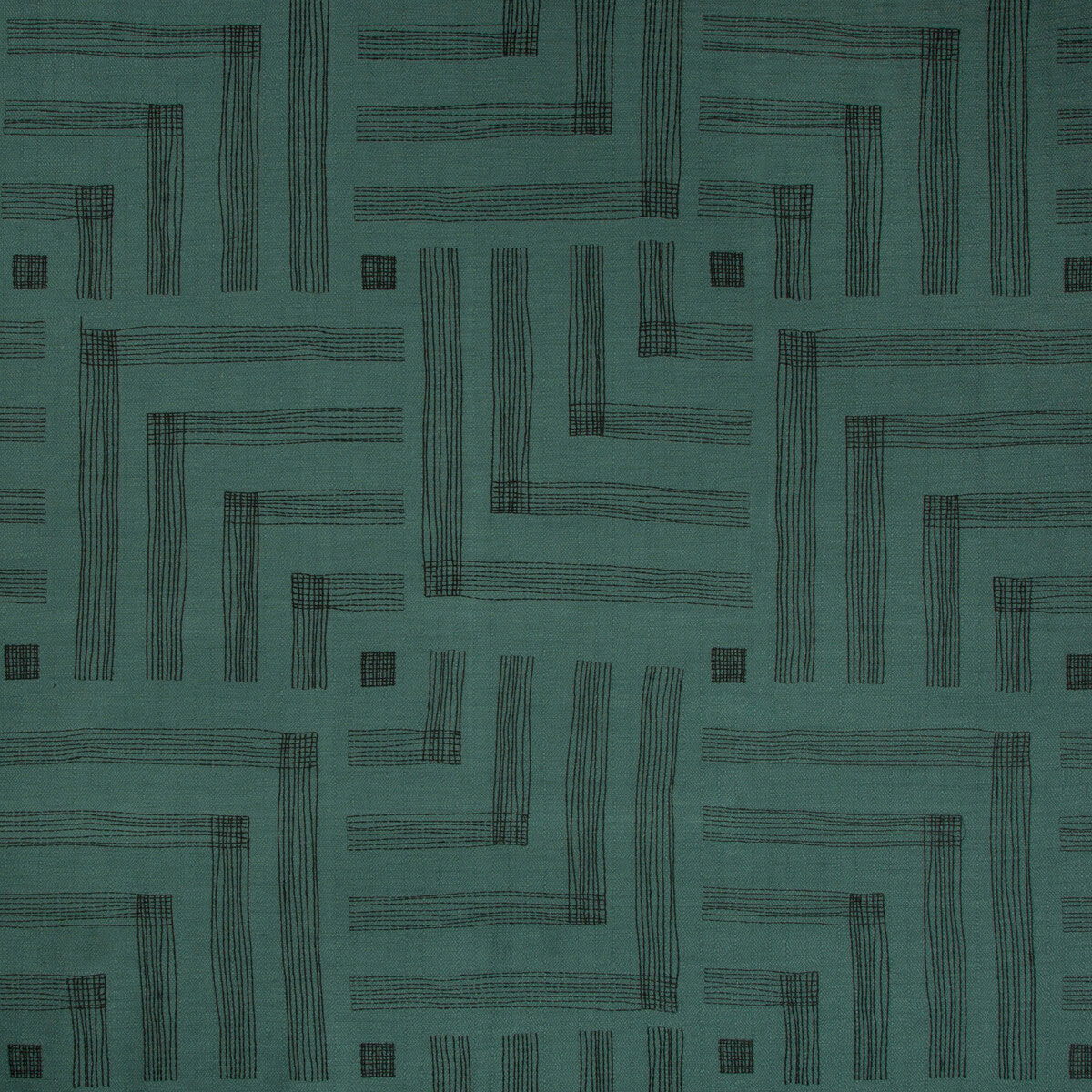Lee Jofa Modern Pastiche Spruce/Jet Fabric | OnlineFabricStore