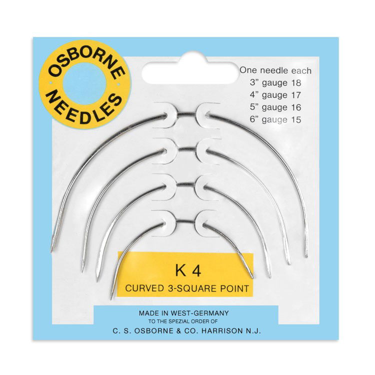 C.S. Osborne Curved 3-Square Point Upholstery Needle Kit | OnlineFabricStore
