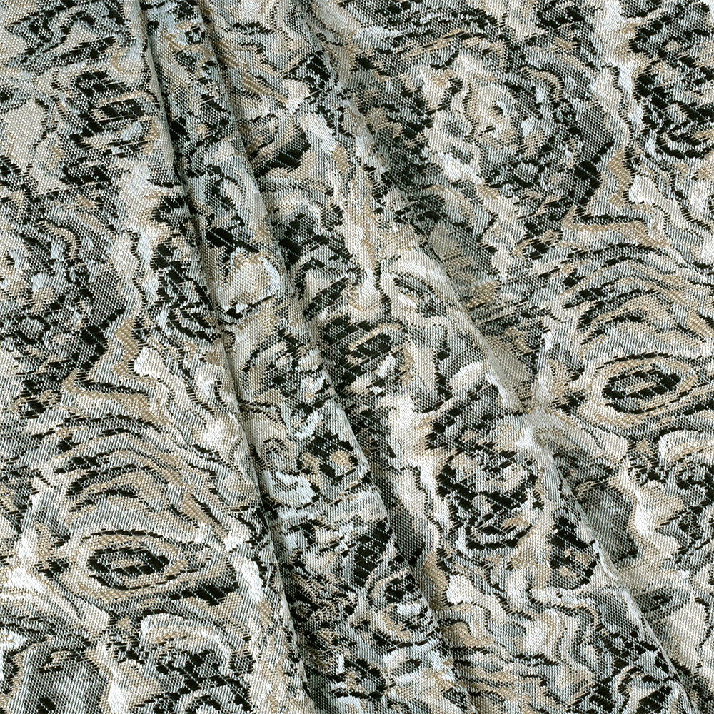 Le Krisel 118" Jacquard Black Fabric | OnlineFabricStore