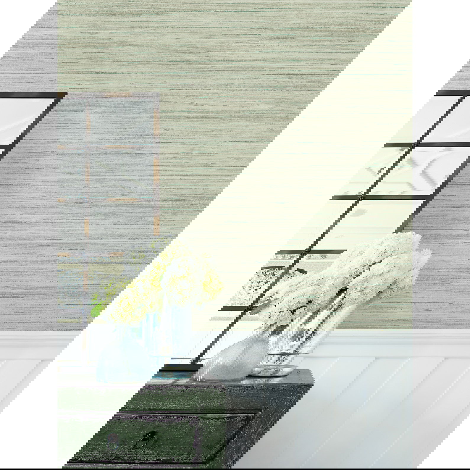 Lillian August Loe Sanctuary Stria Seaglass Wallpaper | OnlineFabricStore