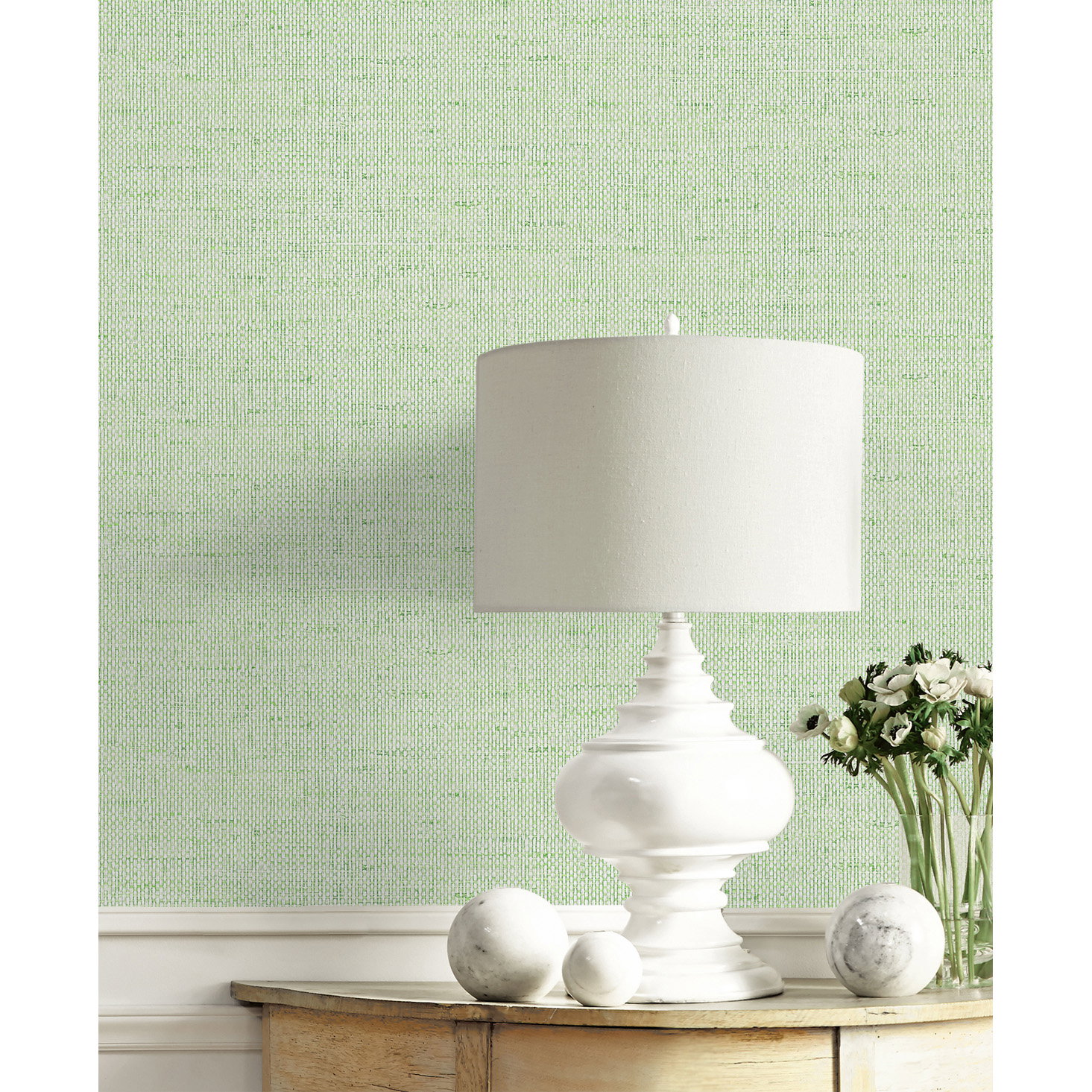 Lillian August Kaya Faux Paperweave Meadow Wallpaper | OnlineFabricStore