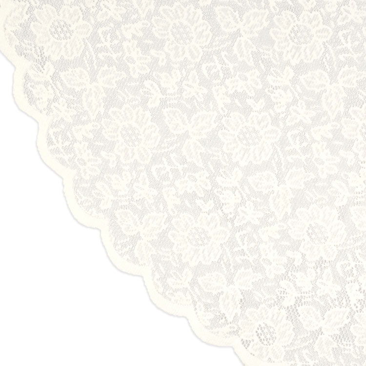 Ivory Floral Lace Round Table Overlay - 60" | OnlineFabricStore