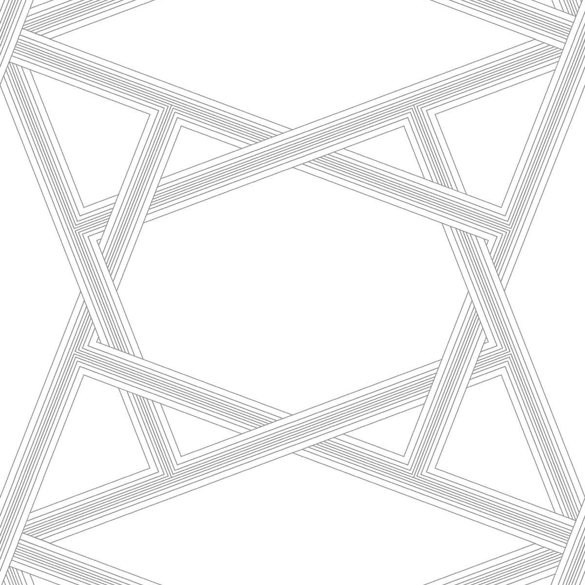 NextWall Peel & Stick Crossroads Geo Metallic Silver Wallpaper ...