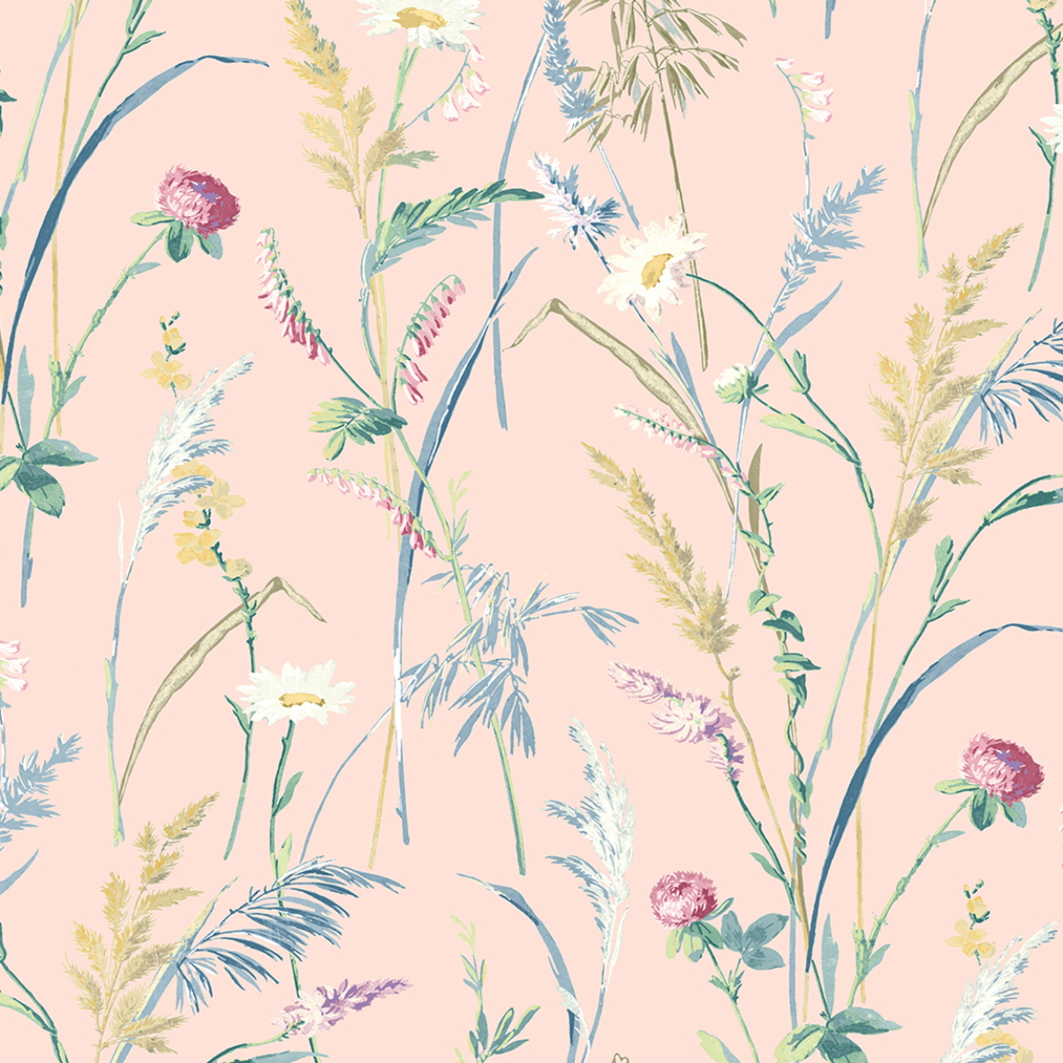 Pink Flowers Meadow Wallpapers