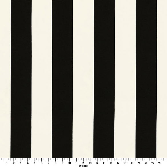 Premier Prints Outdoor Vertical Black Fabric | OnlineFabricStore