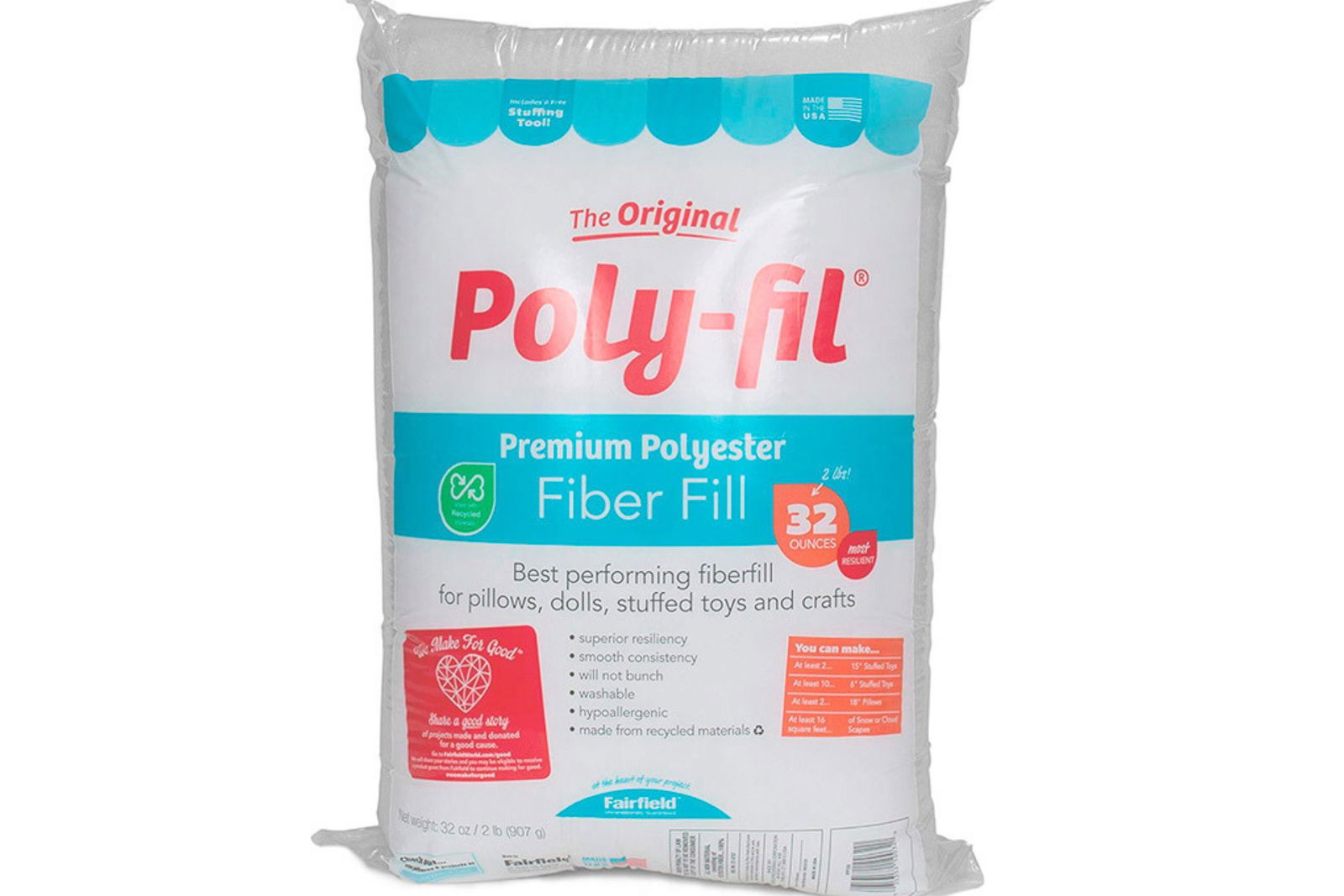 Hobbs Polyester Fiberfill Stuffing - 32 Oz Bag | OnlineFabricStore