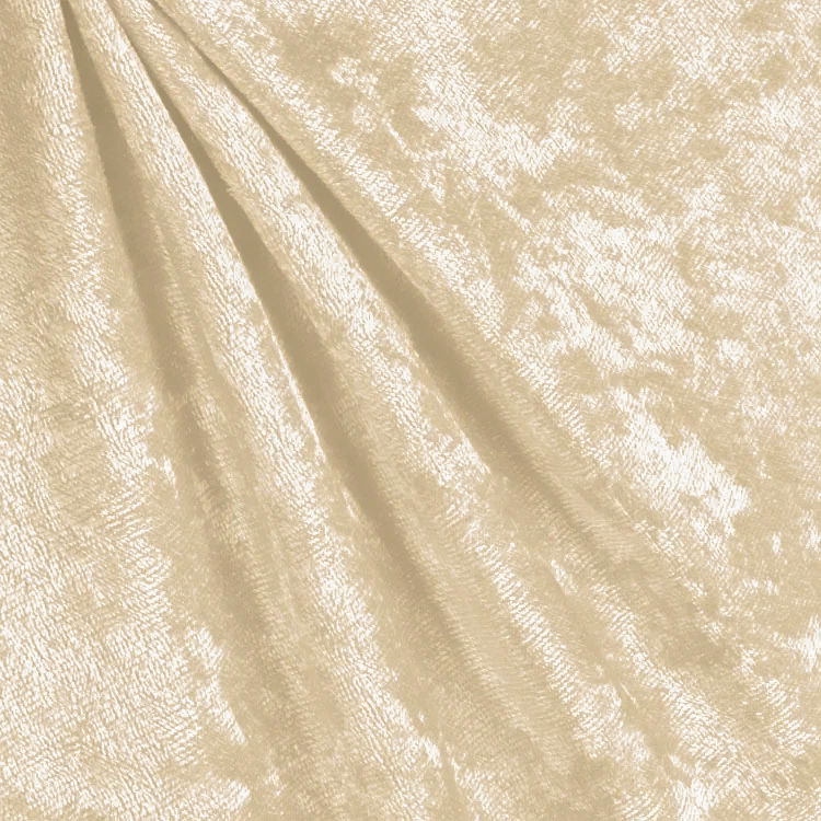 Champagne Panne Velvet Fabric | OnlineFabricStore