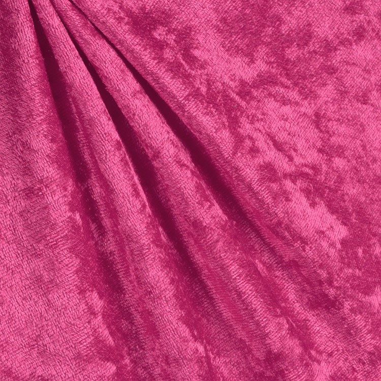 Fuchsia Panne Velvet Fabric | OnlineFabricStore