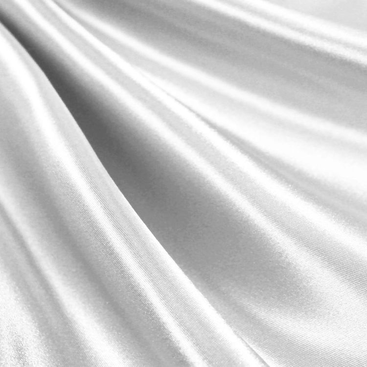 White Cotton Rayon Baronet Satin Fabric | OnlineFabricStore