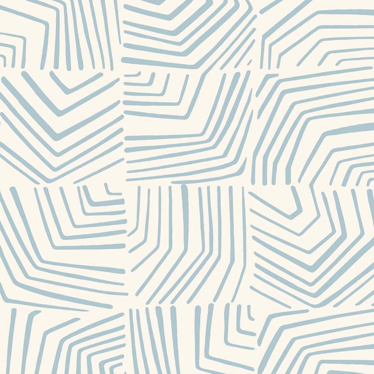 Seabrook Designs Linework Maze Sky Blue Wallpaper | OnlineFabricStore