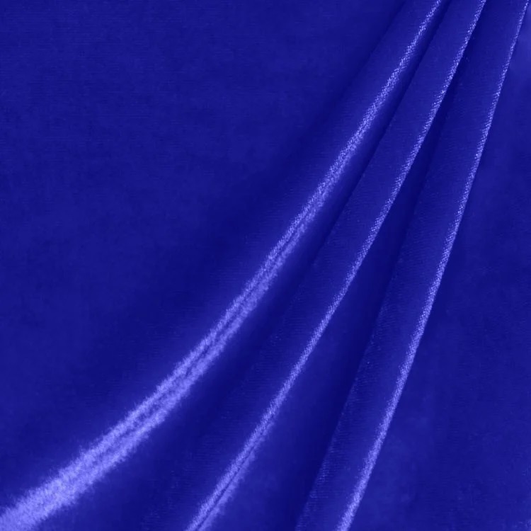 Royal Blue Stretch Velvet Fabric | OnlineFabricStore