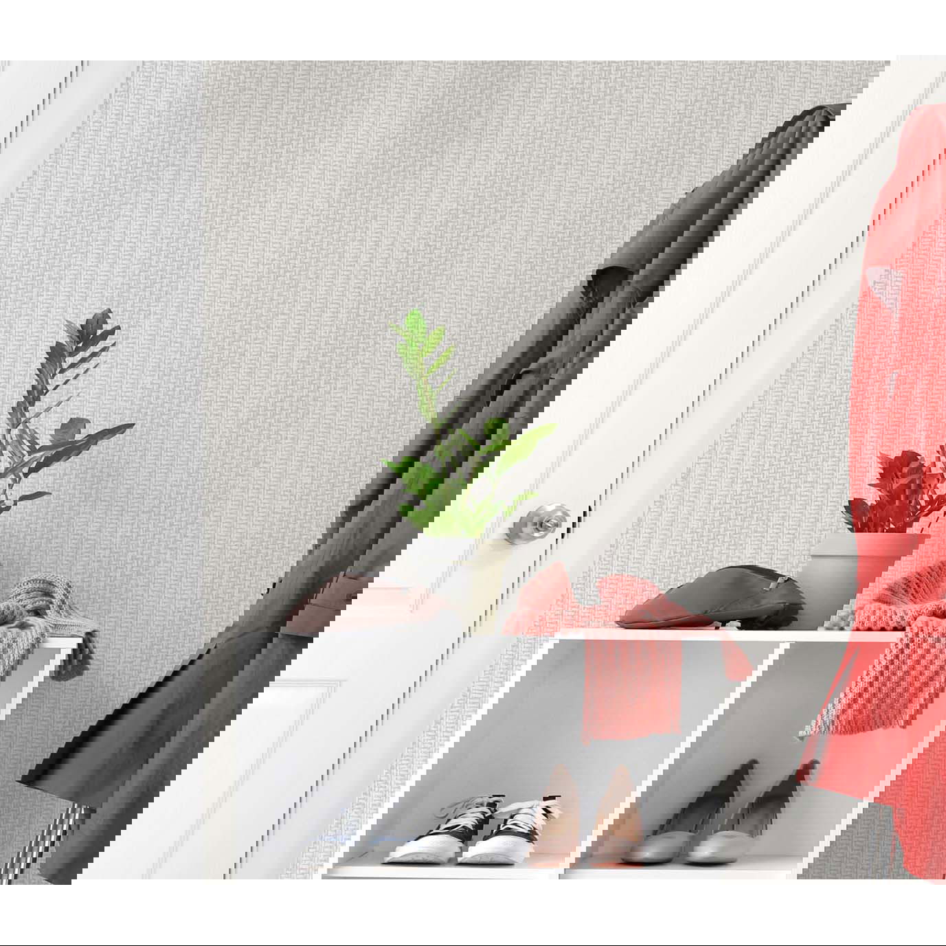 DuPont™ Tedlar® Throw Knit Clean Wool Wallpaper | OnlineFabricStore