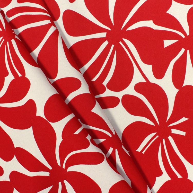 Premier Prints Outdoor Twirly American Red Fabric | OnlineFabricStore