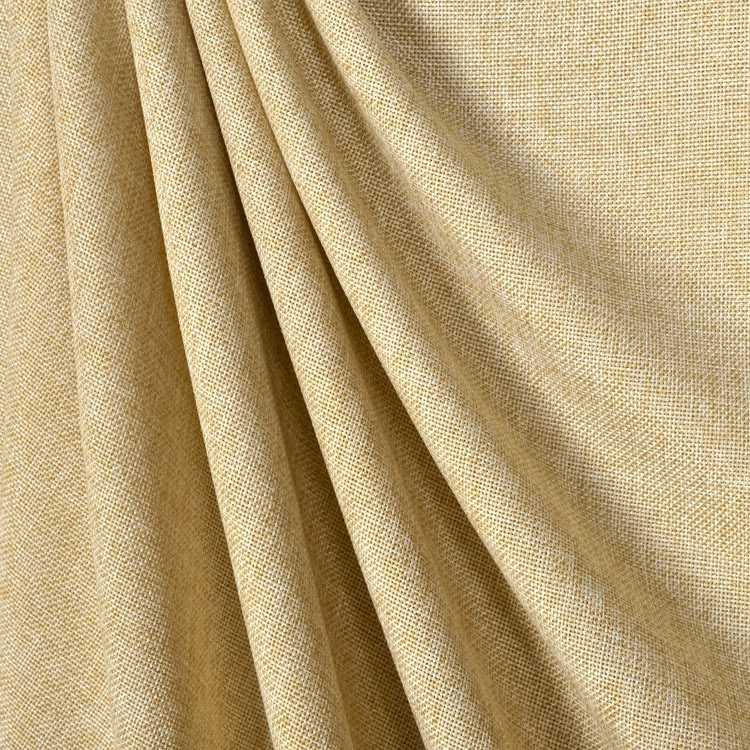 Light Gold Polyester Linen Fabric | OnlineFabricStore